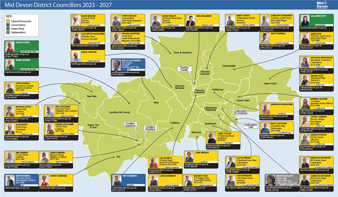 Councillors by Ward Map - MIDDEVON.GOV.UK
